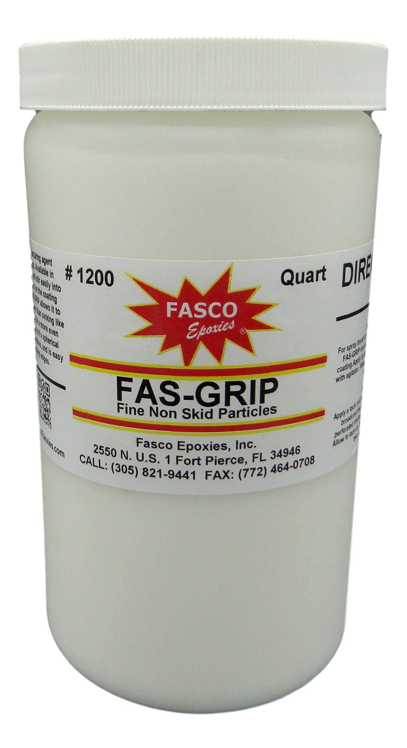 Non-Skid Paint Additive - Quart for 5 gallons - FINE Anti-Slip Particles Fas-Grip