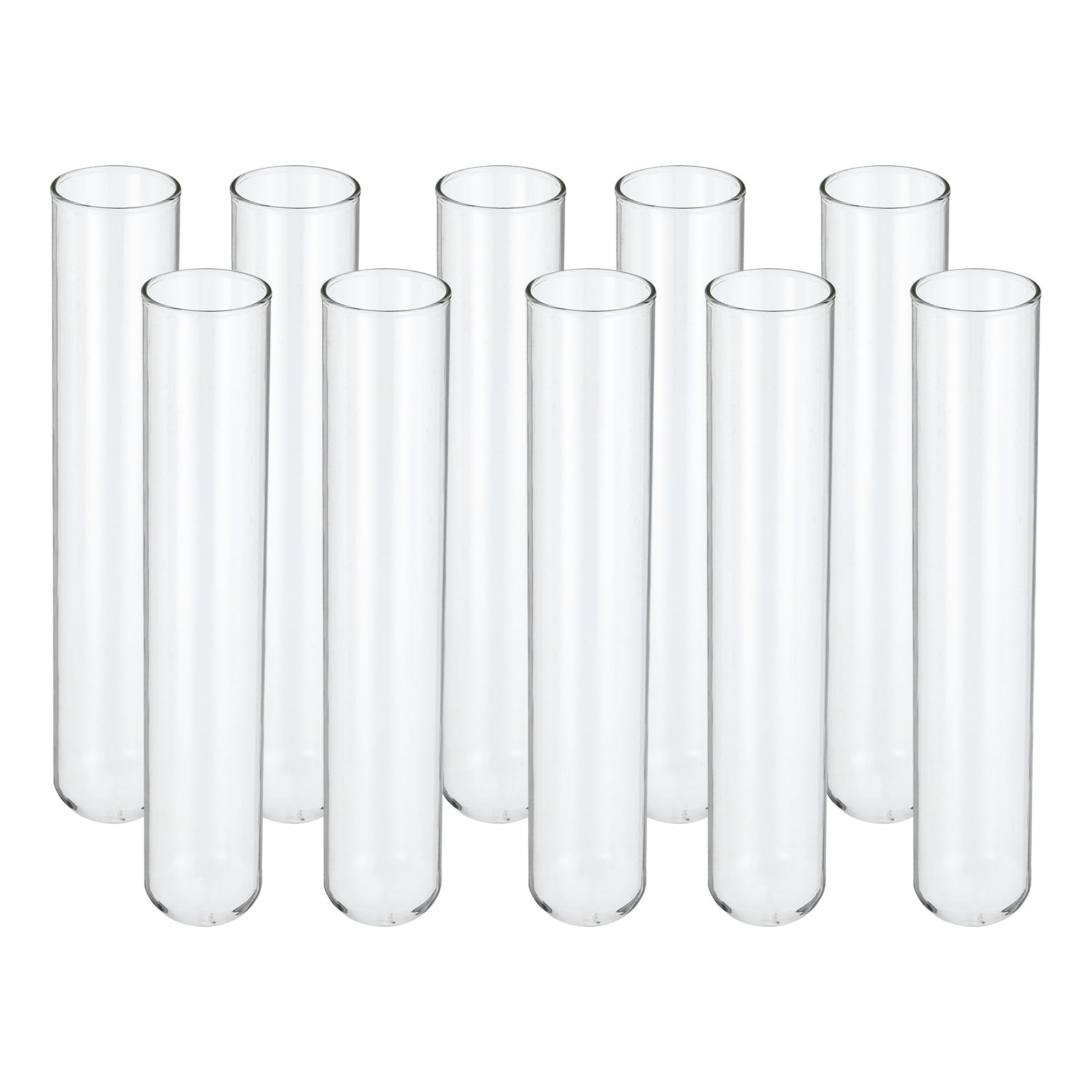 PATIKIL 80ml Test Tubes, 15pcs 6.5x1.18in Glass Clear Round Bottom Test Tube Containers for Bead Party Candy Bath Salt Storage Scientific Experiment Plant Propagation
