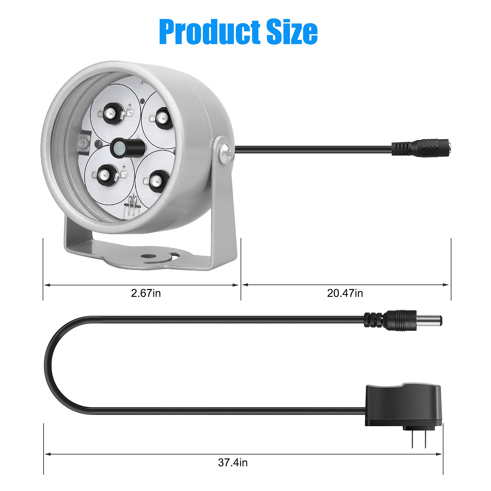 Esimen Upgraded Ir Illuminator Light for Quest 2/Quest, Light Spread LED Infrared Light for Quest 2, Game Lights Improve Clarity, Sensitive Tracking, No-Light Disturbance (Silver)