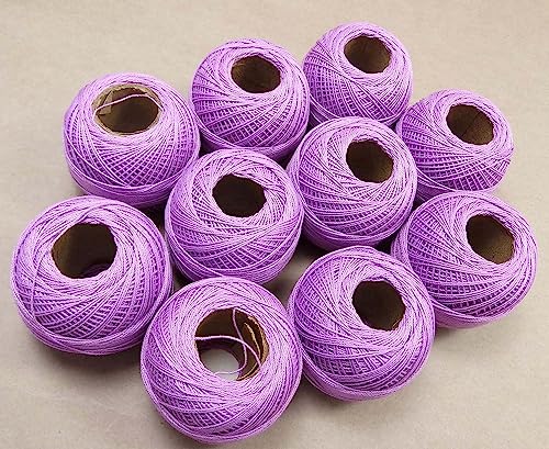S2J Lot of 10 Pcs Anchor Cotton Crochet Knitting Thread Tatting Yarn Embroidery Ball