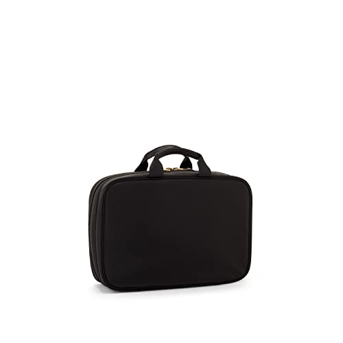 TUMI Voyageur Madeline Cosmetic Bag - Makeup Case Organizers for Travel - Make Up Bag for Packing - Black & Gold