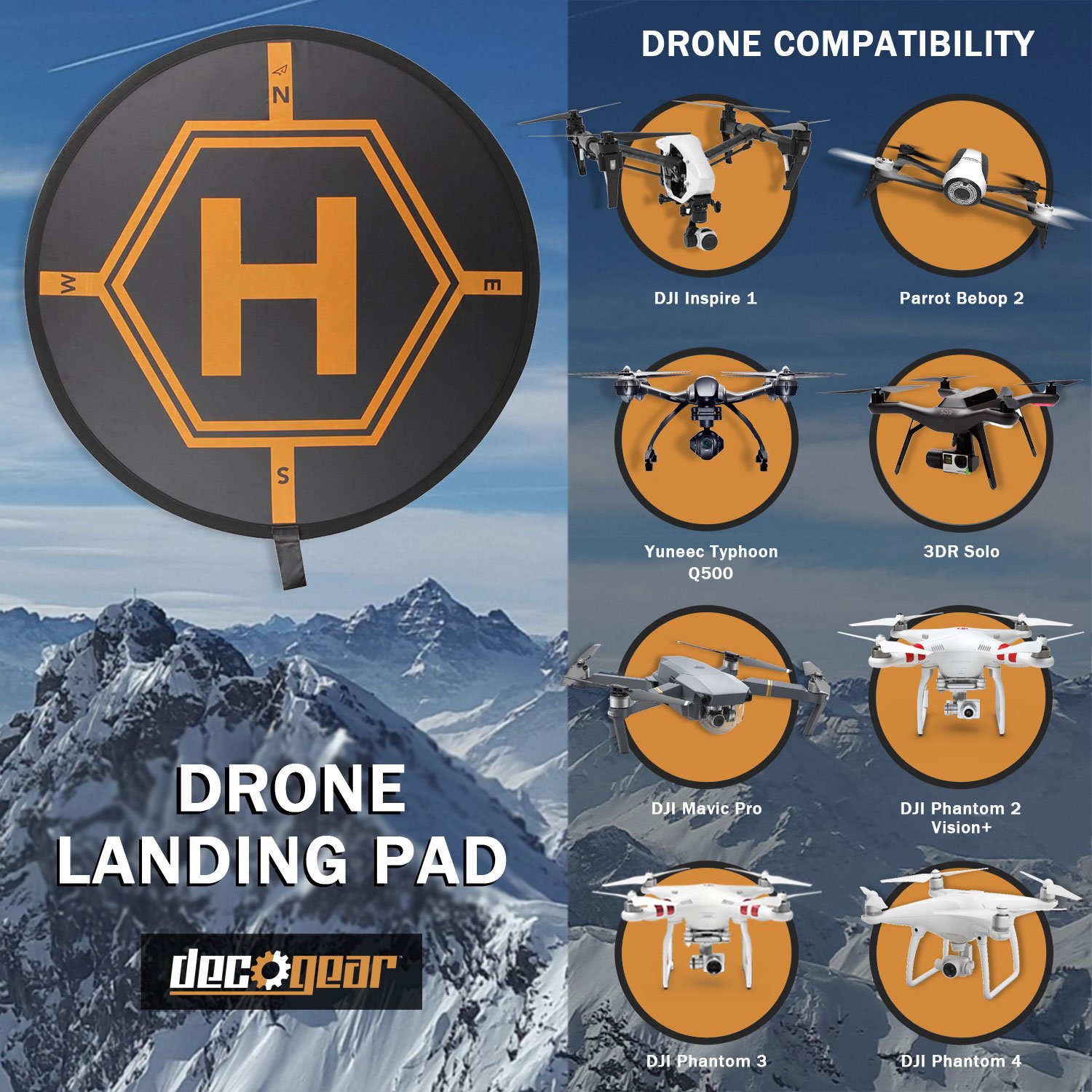 DJI RC Remote Controller for DJI Mini 3 Pro, Mavic 3 Series, and Air 2S with DJI Mini 3 Series Intelligent Flight Battery Plus, Lexar 128GB MicroSDXC Memory Card & Deco Gear Landing Pad Bundle