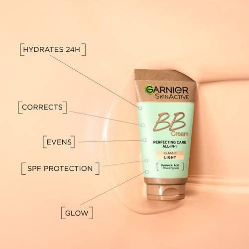 Garnier Skin Naturals Classic Hyaluronic Aloe All-in-1 BB Light Cream, 50ml