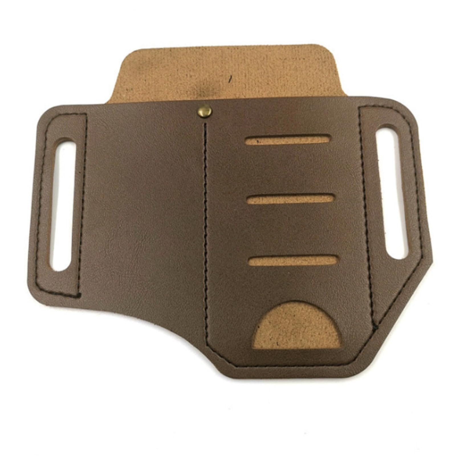 Leather Multitool Sheath, Tools Belt Organizer, Daily Use Sheath Holster for Belt, Multitool Pouch for Belts, Belt Sheath Pocket Tool Organizer for Men Flashlight Pen Work(Dark Brown)