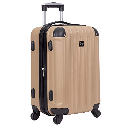 Travelers Club Midtown Hardside 4-Piece Luggage Travel Set, Expandable, Tan