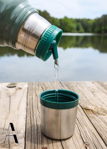 Stanley Thermos Stopper Pico de Mate Replacement Part For Classic Vacuum Insulated Wide Mouth Bottle Thermos (1.1QT, 1.5QT, 2QT) (Green, Set of 1)