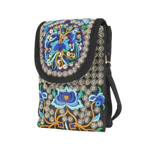Forever Haru Latest Retro Lady Cell Phone Bag Crossbody Shoulder Wallet Purse Handbag Pouch, Multicolor
