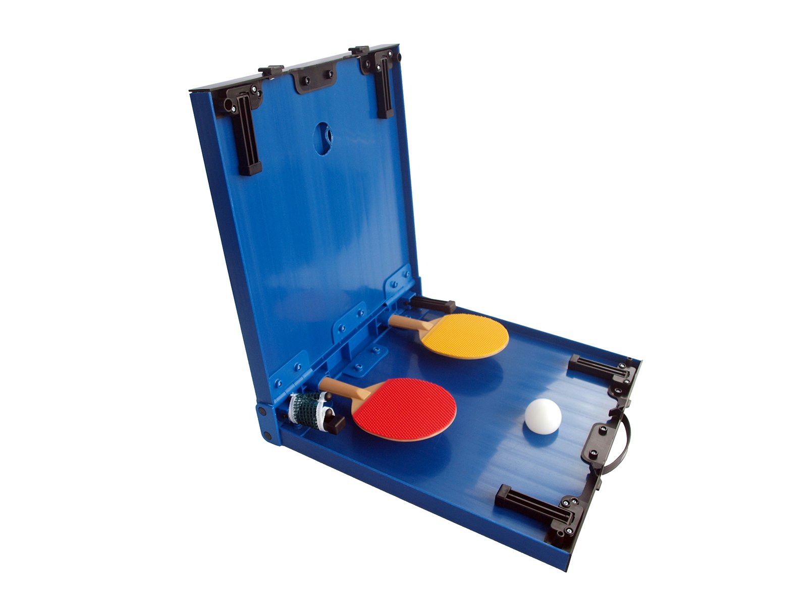 Donic-Schildkröt Mini Ping Pong Table, with 2 Bats and 1 Ball, Folding in a Briefcase, 838576
