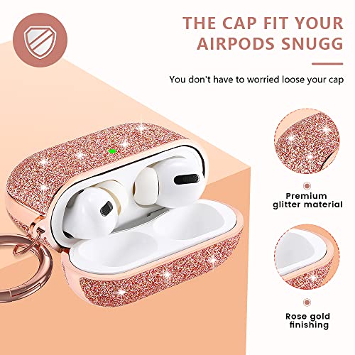 Maxjoy for Apple Airpods Pro 2nd Generation Case Cover 2022, Bling Sparkle Luxury Glossy Hard Shell Cover Scratch Drop Proof,Protective Case Glitter for Women Girl Airpod Pro 2 Case - Golden