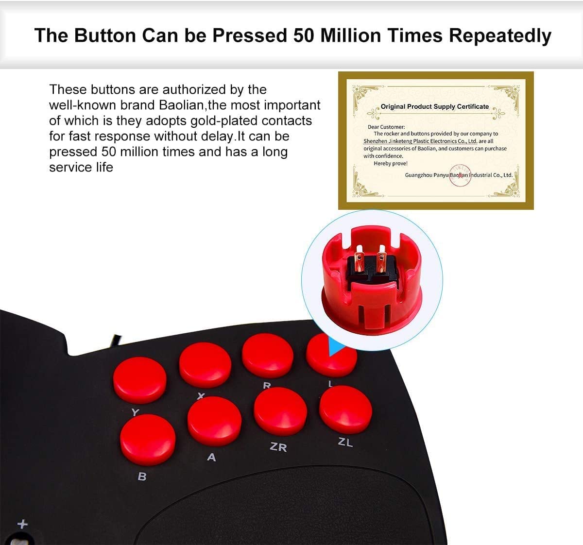 DOYO Arcade Fight Stick,Game Arcade Joystick Multi-Function Joystick for Switch/PC Xinput/PC DirectInput/PS3/TV Android/Raspberry Pi/NeoGeo… (Black-2)