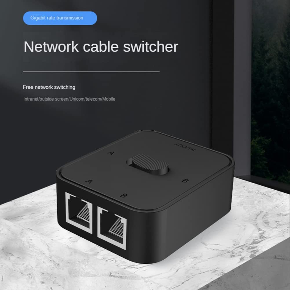 HICCYRODLY 2 Port Gigabit Network Switch RJ45 Switch Network Splitter Cable Extender Selector Free 2 Way Adapter Connector