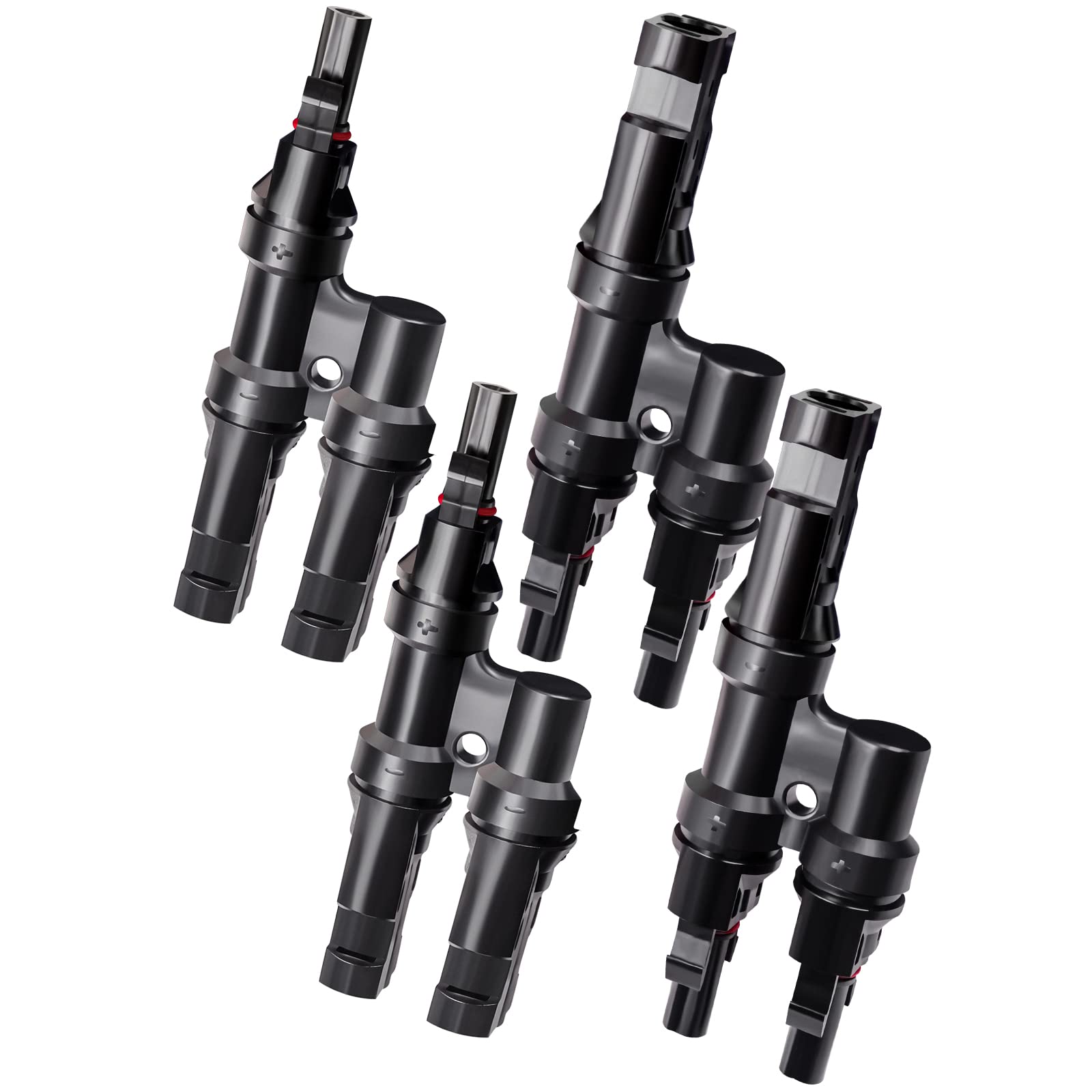 Goupchn Solar Branch Connectors Y Connectors in Pair MMF+FFM 2 Pairs for Parallel Connection Between Solar Panels