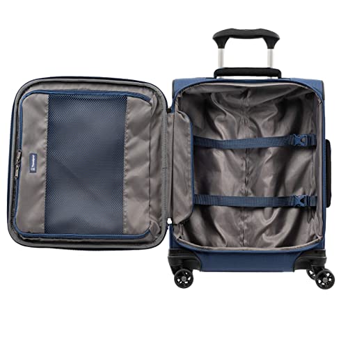 Travelpro Tourlite Softside Expandable Luggage with 4 Spinner Wheels, Lightweight Suitcase, Men and Women, Blue, Carry-On 19-Inch