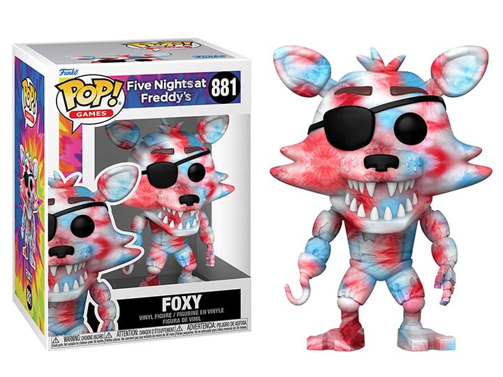 POP Five Nights at Freddy's - Tie Dye Foxy Funko Vinyl Figure (Bundled with Compatible Box Protector Case), Multicolor, 3.75 inches