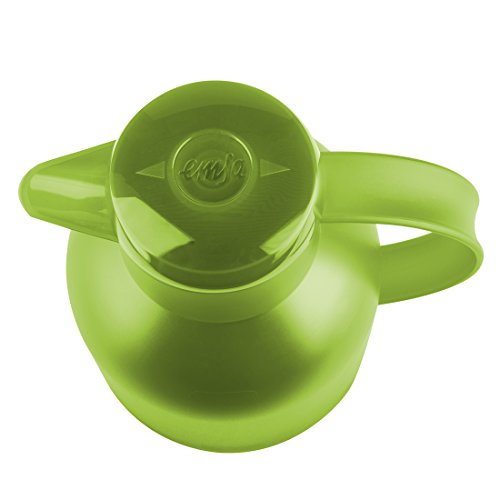 Emsa Samba, Quick Press, Vacuum Insulated Thermal Carafe, 34 oz, Translucent Light Green