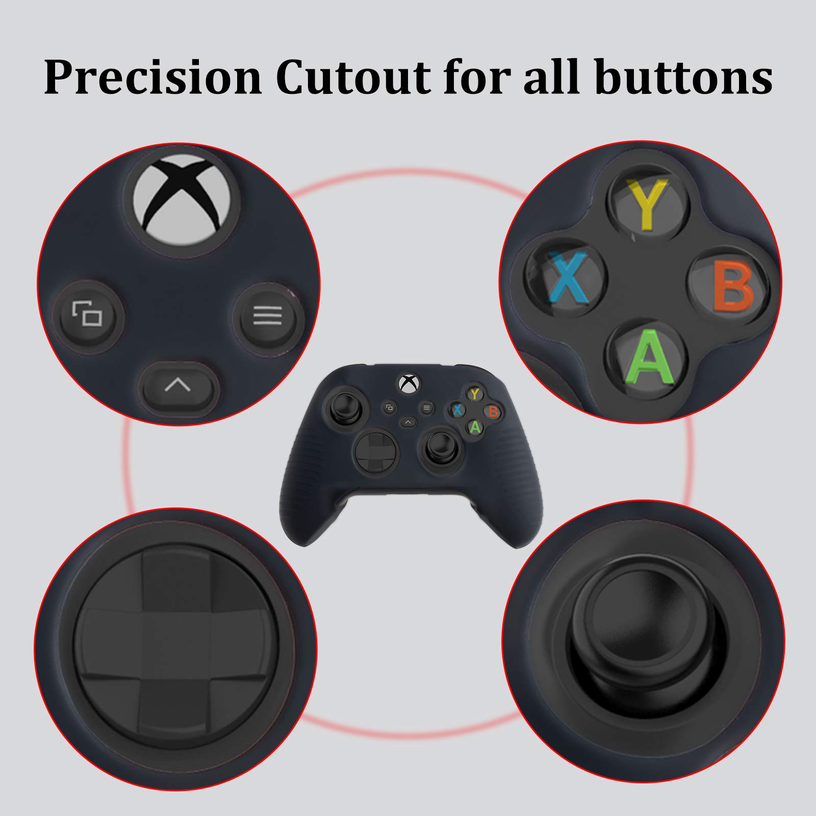 DOYO Silicone Case for Xbox Series X & S Controller Video Games Rubber Cover Skin case Anti-Slip Water Protector Case for Xbox Series X & S Wireless/Wired Gamepad Controller