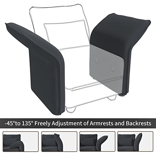 LLappuil Velvet Modular Sectional Loveseat Sofa with Storage, 63" Love Seat 2 Seater Couch Perfect for RV and Small Apartment Grey