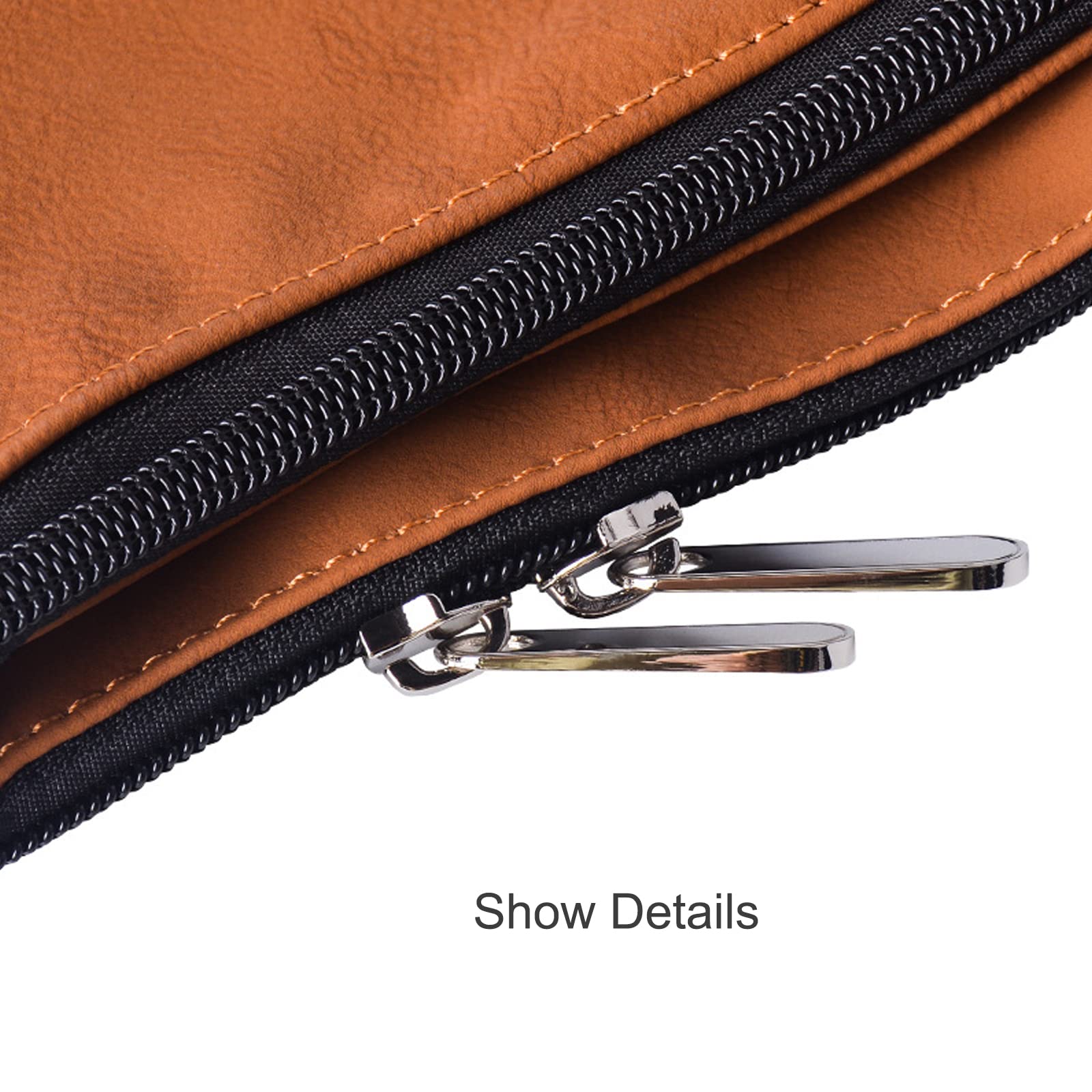 Elkrich Archery Bow Bag 60 Inch Traditional Recurve Bow Case Leather Bow Storage Bag for Longbow Horse Bow (Brown)