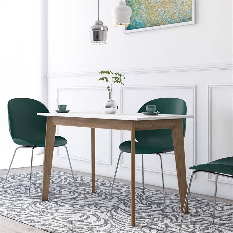 Mod-Arte Doco Modern MDF and Engineered Wood Office Desk in Oak/White