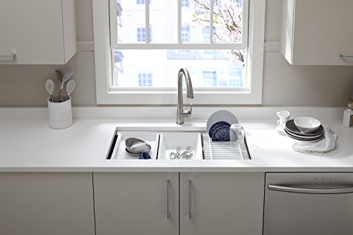 KOHLER 5540-NA Prolific 33 Inch Workstation Stainless Steel Single Bowl Kitchen Sink with Included Accessories, Undermount Installation, Stainless Steel