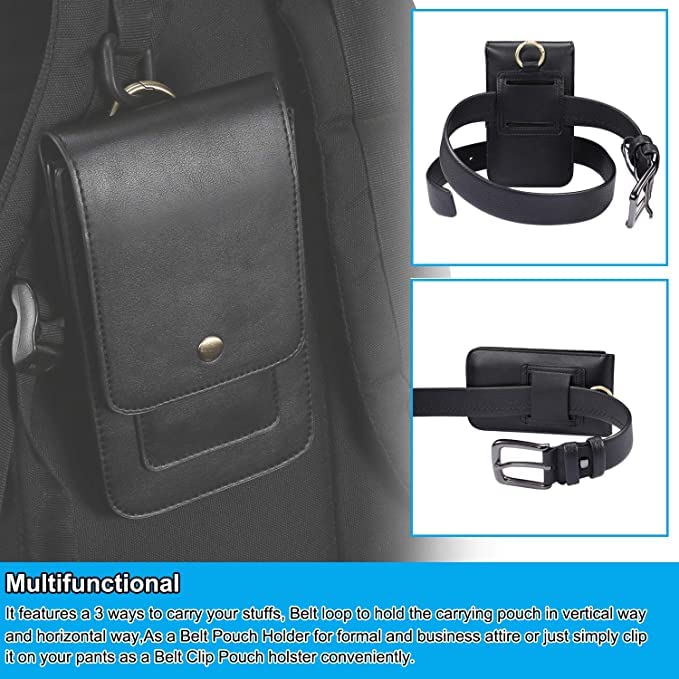 Vihhad Phone Holster for Samsung Galaxy S23 Ultra S23 S23 Plus A13 A32 A53 5G A03S A12 A04S Note 20 Ultra iPhone 13 Pro Max 12 11 G 5G 2022 Leather Belt Loop Holsters Pouch Card Holder Case