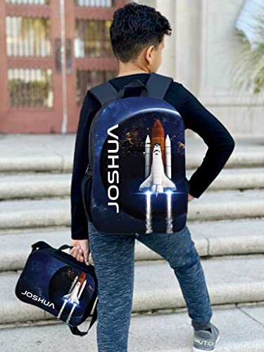 KishKesh Personalization Personalized Backpack 16" Inch - Space Shuttle