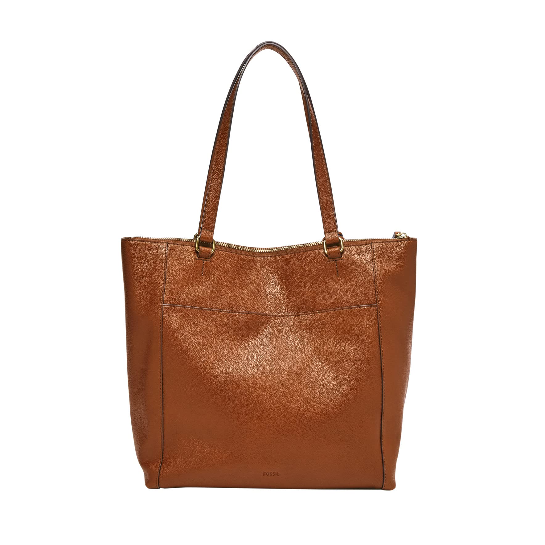 Fossil Women's Tara Leather Shopper Tote Purse Handbag, Brandy Women's Tara Leather Zip Around Clutch Wallet, Brandy