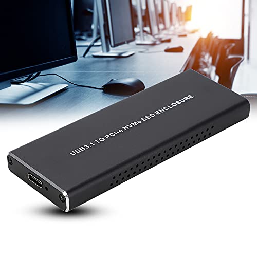 Garsentx M.2 NVME to USB3.1 Portable Metal Hard Disk Box M2 SSD PCIE to Type C SSD Enclosure for Converting SSD Solid State Drives to Type C Interfaces