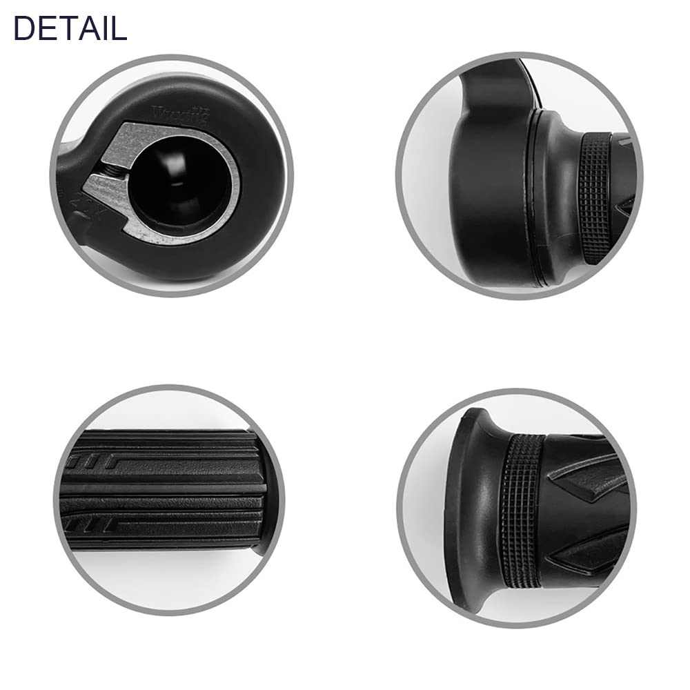 Ebike Throttle WUXING 20X Whole Twist throttle12V-72V Right-Hand Accelerator，3 pin Waterproof Connector for E Bikes or Folding Electric Scooter