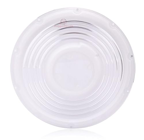 RuggedGrade 100 Watt LED High Bay UFO Corvus Series Lights - with 40w Kono Series Battery Back Up - 14,500 Lumen - 3.3ft Cord - 5000K - DLC Premium 5.1 Optional