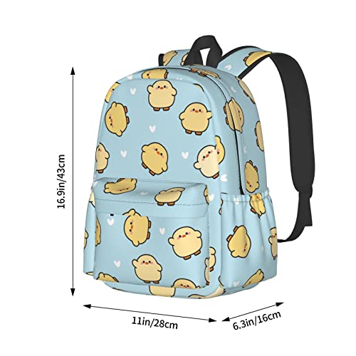 KiuLoam 17 Inch Backpack Cute Chicken With Heart Laptop Backpack Shoulder Bag School Bookbag Casual Daypack For Teenager
