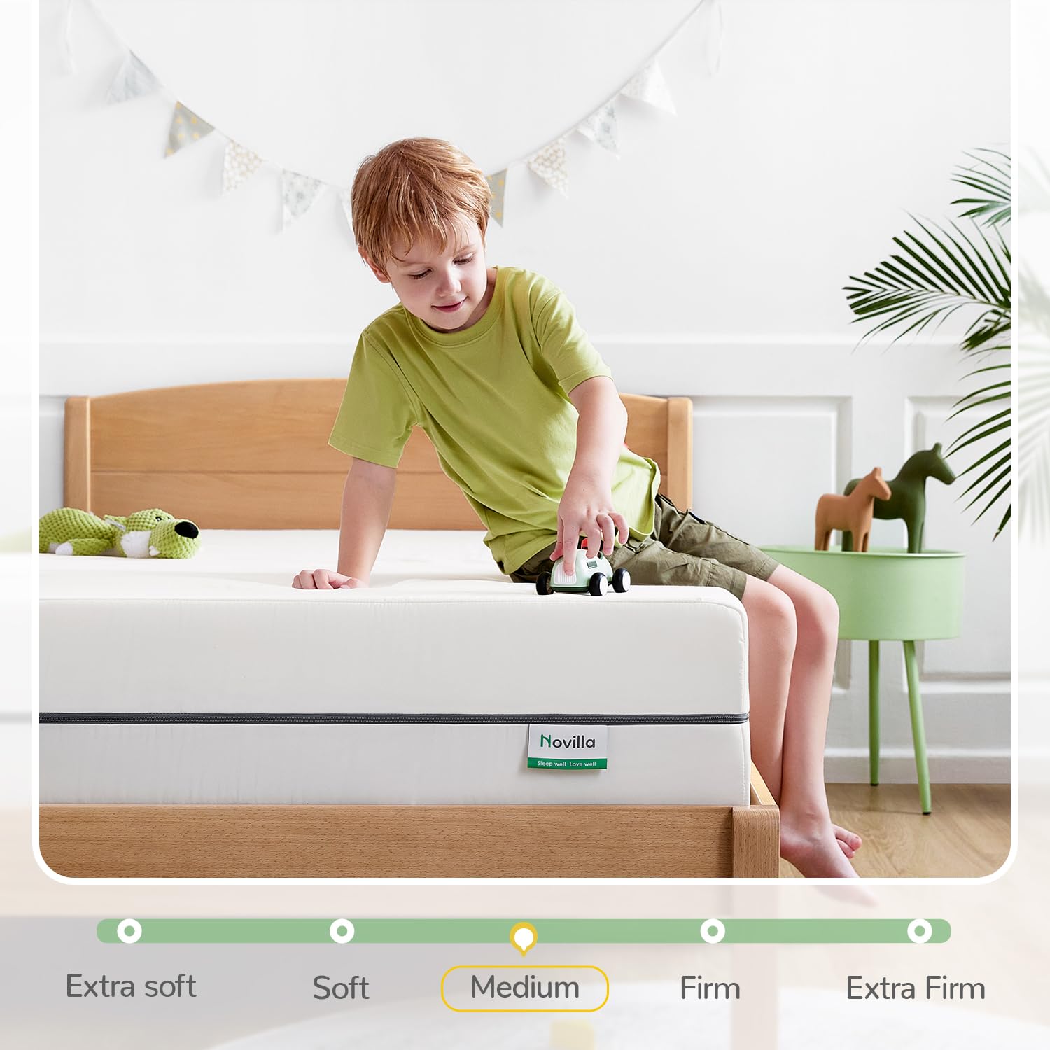 Novilla Twin Size Mattress, 10 Inch Memory Foam Mattress for Motion Isolating, Pressure Relief & Cool Sleep, Mattress Twin in a Box, White