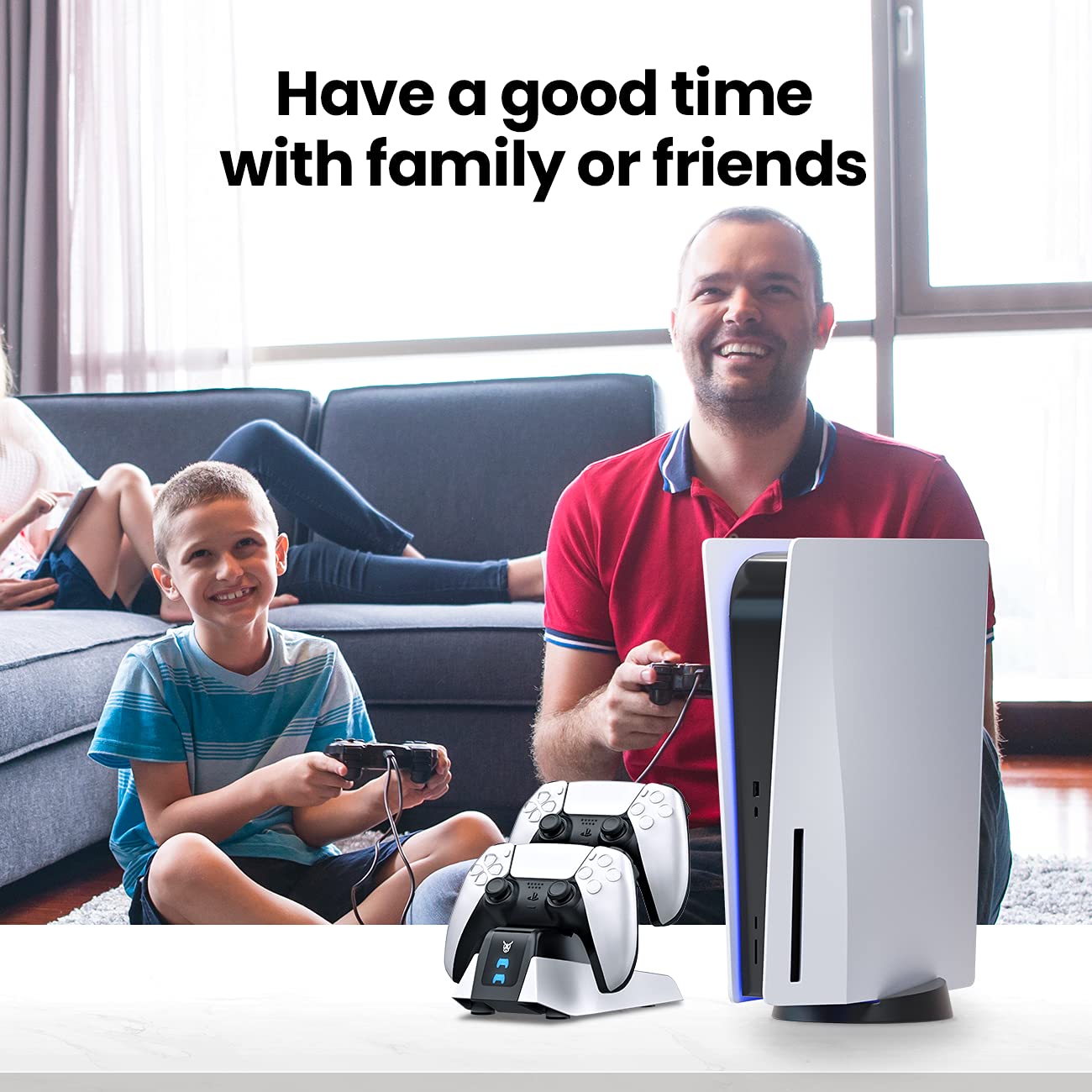 Dual Controller Charging Stand,Charging Station with Fast Charging,Dual Controller Charging Stand with LED Indicator