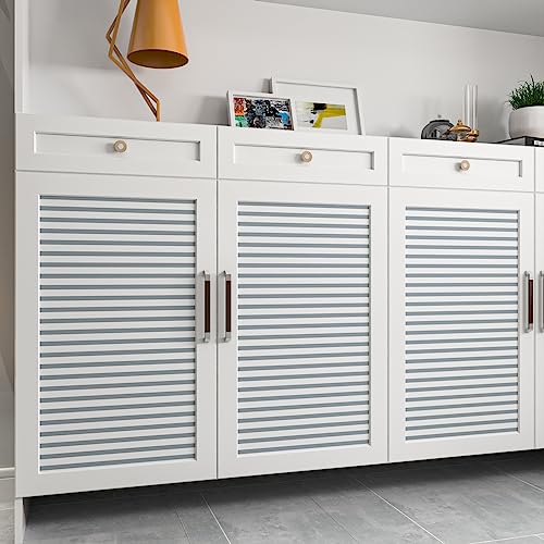 Striped Wallpaper Peel and Stick Wallpaper Boho Contact Paper for Cabinets Grey and White Wallpaper Line Modern Wallpaper for Bedroom Self-Adhesive Removable Wallpaper Boy Room Shelf Liner 17.3βΓ78.7β