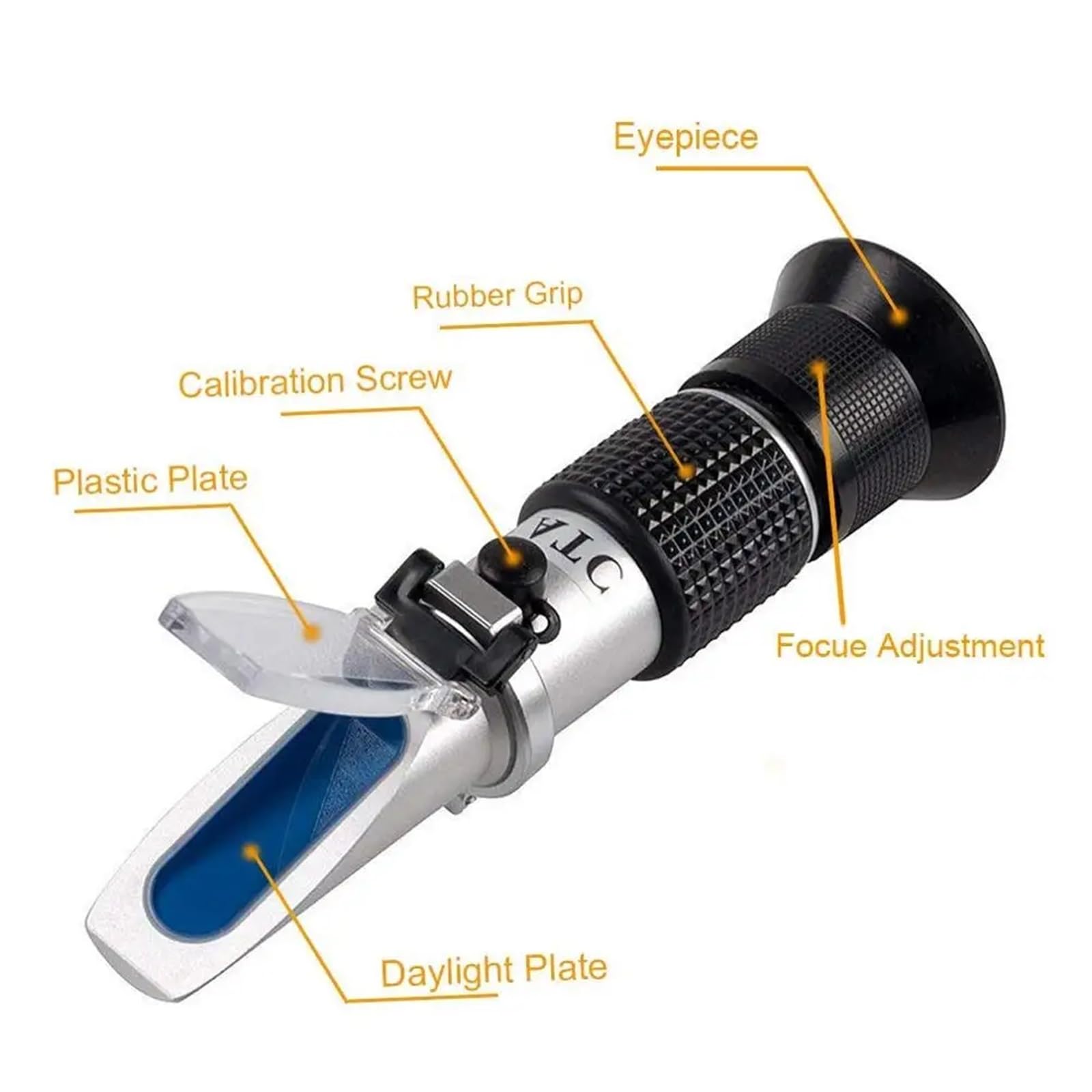 KYKYK Refractometer, 3-in-1 Uses,58-90% Brix Scale Range Honey Moisture Tester Honey Refractometer for Honey Moisture,Brix and Baume, with ATC for Fruit, Homebrewing, Juice, Vegetables