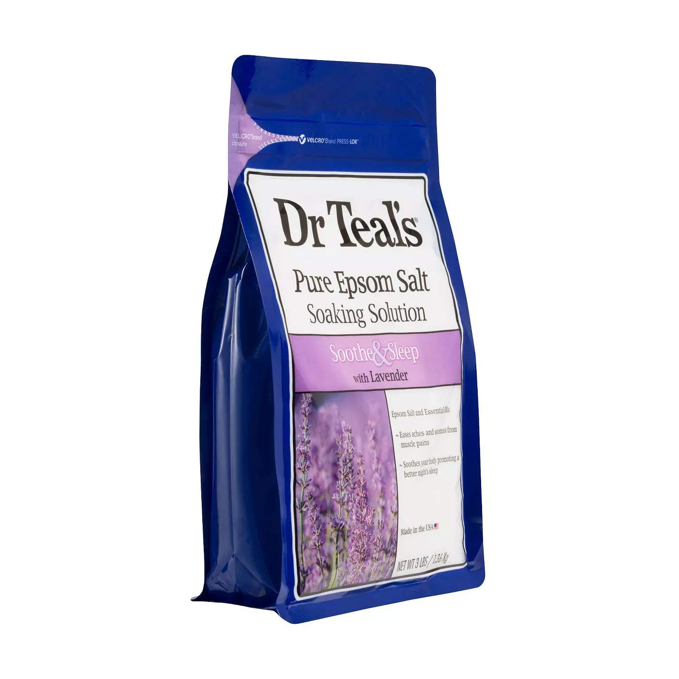 Dr Teal's Epsom Salt Bath Variety Gift Set (2 Pack, 3lb Ea) - Soothe & Sleep Lavender, Soften & Moisturize Shea Butter & Almond Oil - Ease Aches & Pains, Nourish & Hydrate Skin - at Home Spa Kit