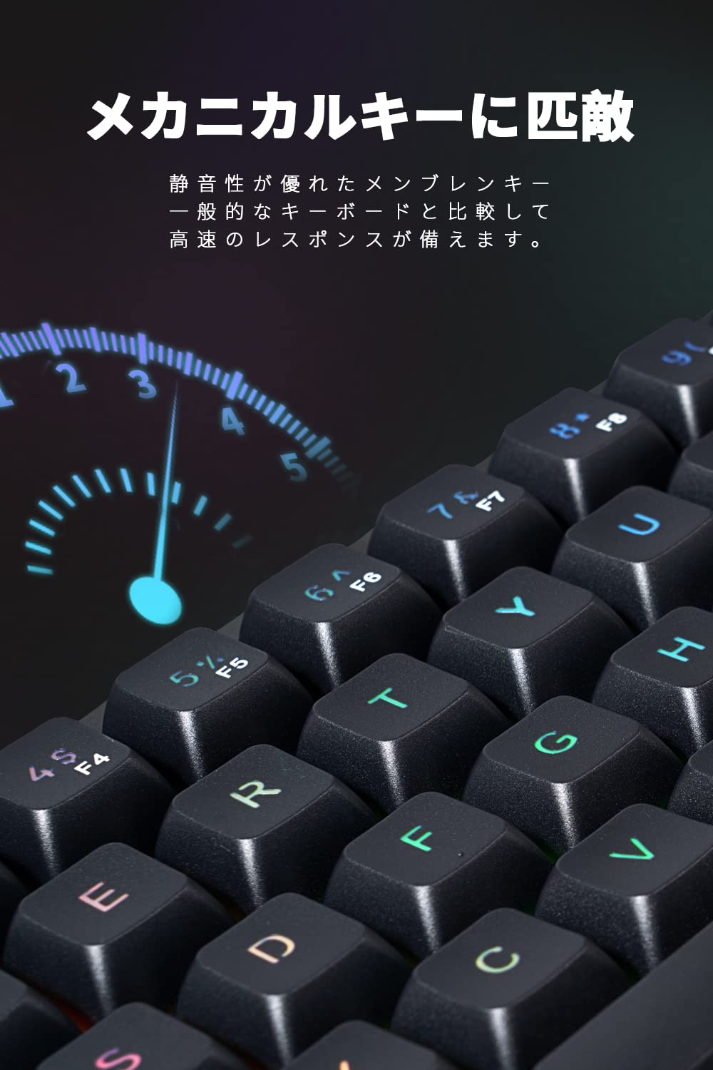 K63 Gaming Keyboard, No Numeric Keypad, Wired Keyboard, Palmrest, Keyboard, Gaming, LED, Backlight, 7 Colors, RGB Illumination, Black