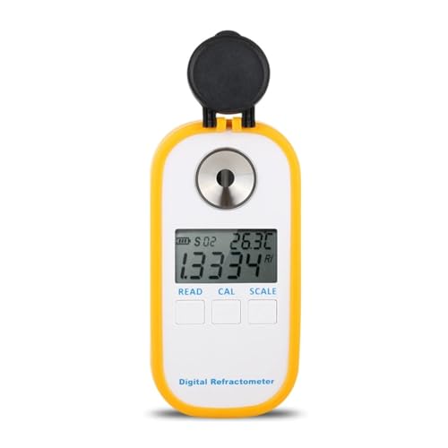 KYKYK Refractometer, Auto Refractometer Digital Honey Refractometer Sugar Syrup Meter 0-90.0% Brix Refractometer Baume Honey Concentration for Fruit, Homebrewing, Juice, Vegetables