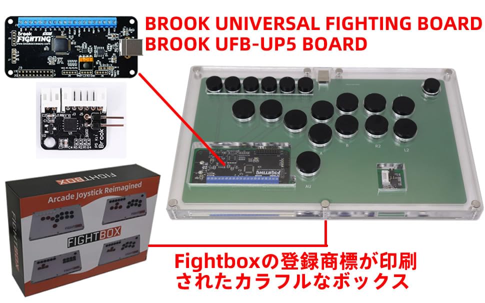 FightBox B1-UFB-UP5 Ultra-Thin All Buttons Leverless-Style Arcade Game Controller For PS5/PS4/PS3/PC/XBOX/NS/MORE Hot-Swap Cherry MX