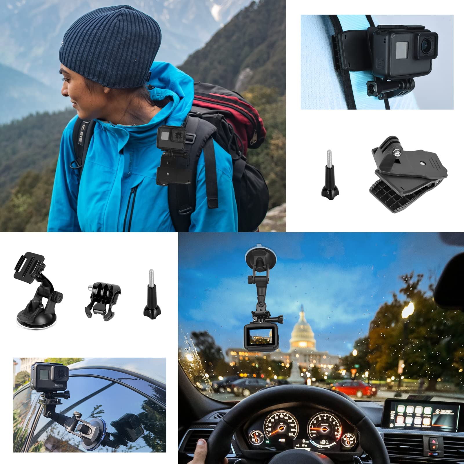 EMART 61 in 1 Gopro Hero 9 10 11 Accessories Kit with Waterproof Housing Case Protector, Go Pro 9/10/11 Black Camera Accessory Packages, Action Camera Accessoires Adventure Kit Bundle