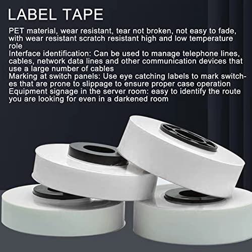 Label Maker Tape Replacement, 8m Length 9mm Wide Label Tape for LM380E LM390A