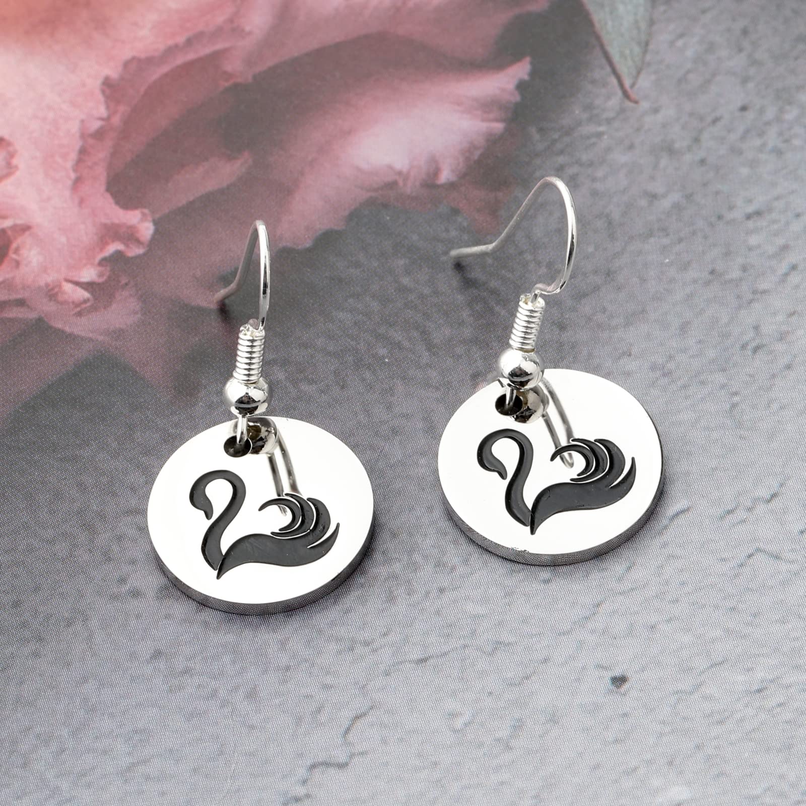 FAADBUK KOTLC Inspired Gift Blac Swan Gift I Will Do Everything in My Power to Help My World (Black Swan Earrings)