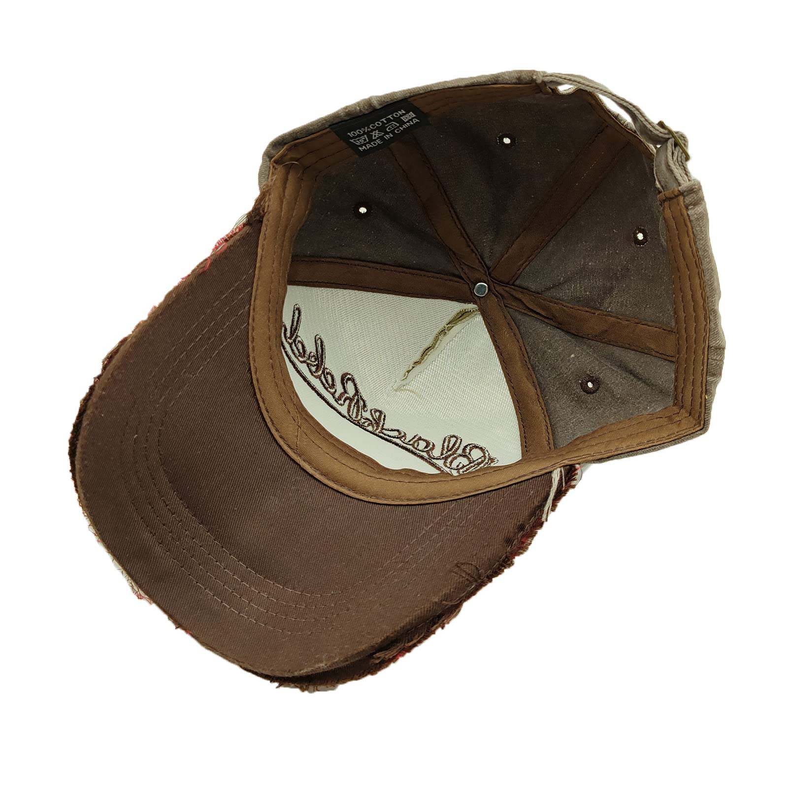 Embroidered Cotton Baseball Cap Unisex Vintage Classic Dad Hat Soft Snapback Sunhat Outdoor Activities for Men Women Kids Brown
