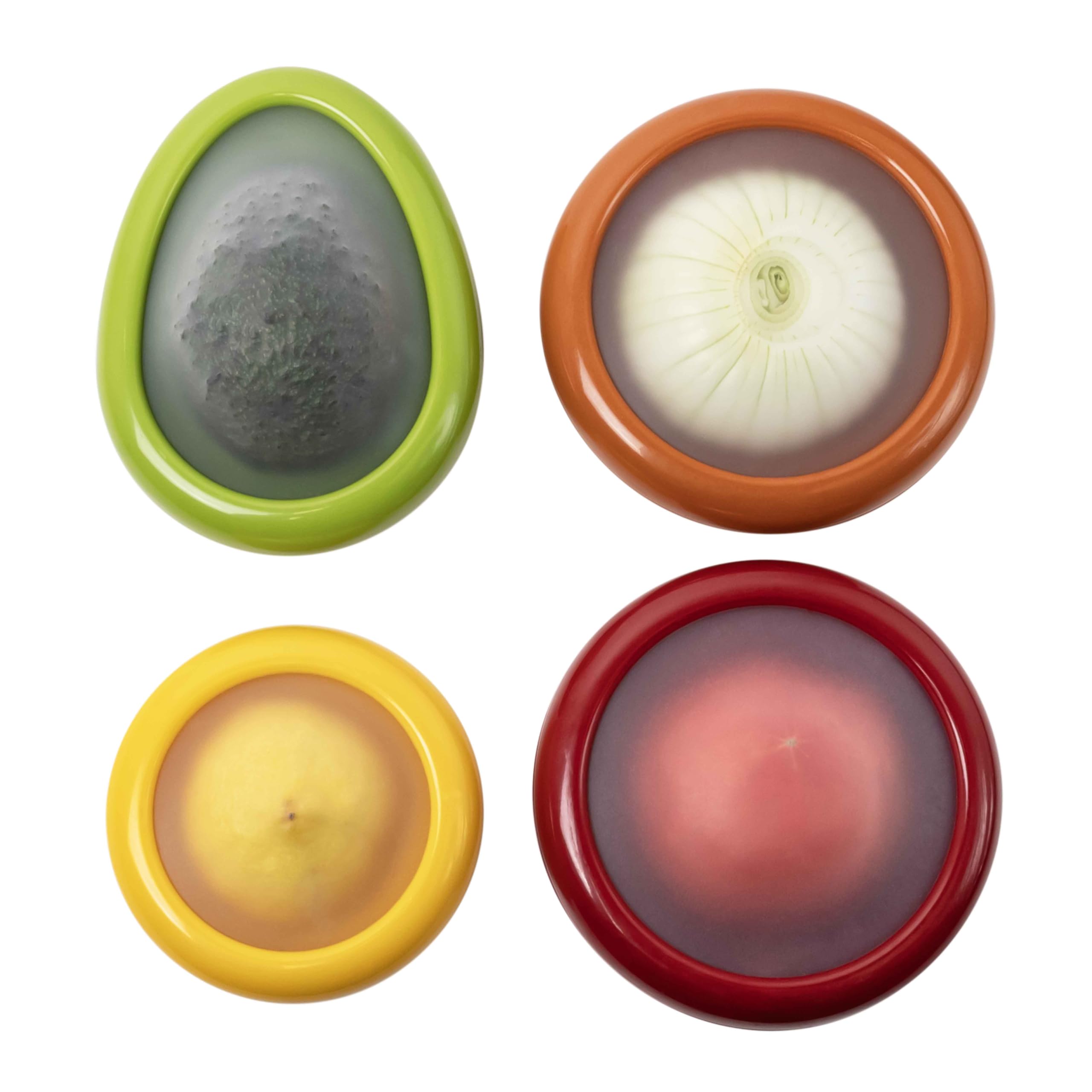 Joie Food Saver Set, Avocado, Tomato, Onion, and Lemon Stretch Pods, Silicone, One Size, 4 Count