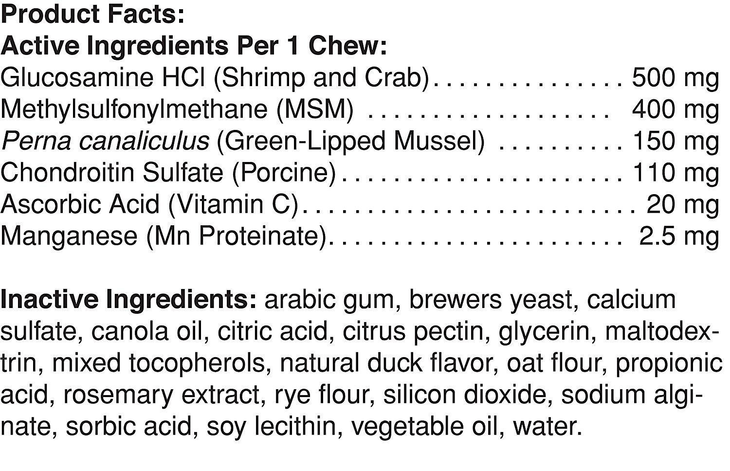 Pet Naturals Hip and Joint Pro with Glucosamine, Chondroitin and MSM, Duck Flavor, 130 Chews - Vet Recommended Maximum Strength Hip and Joint Supplement for Dogs