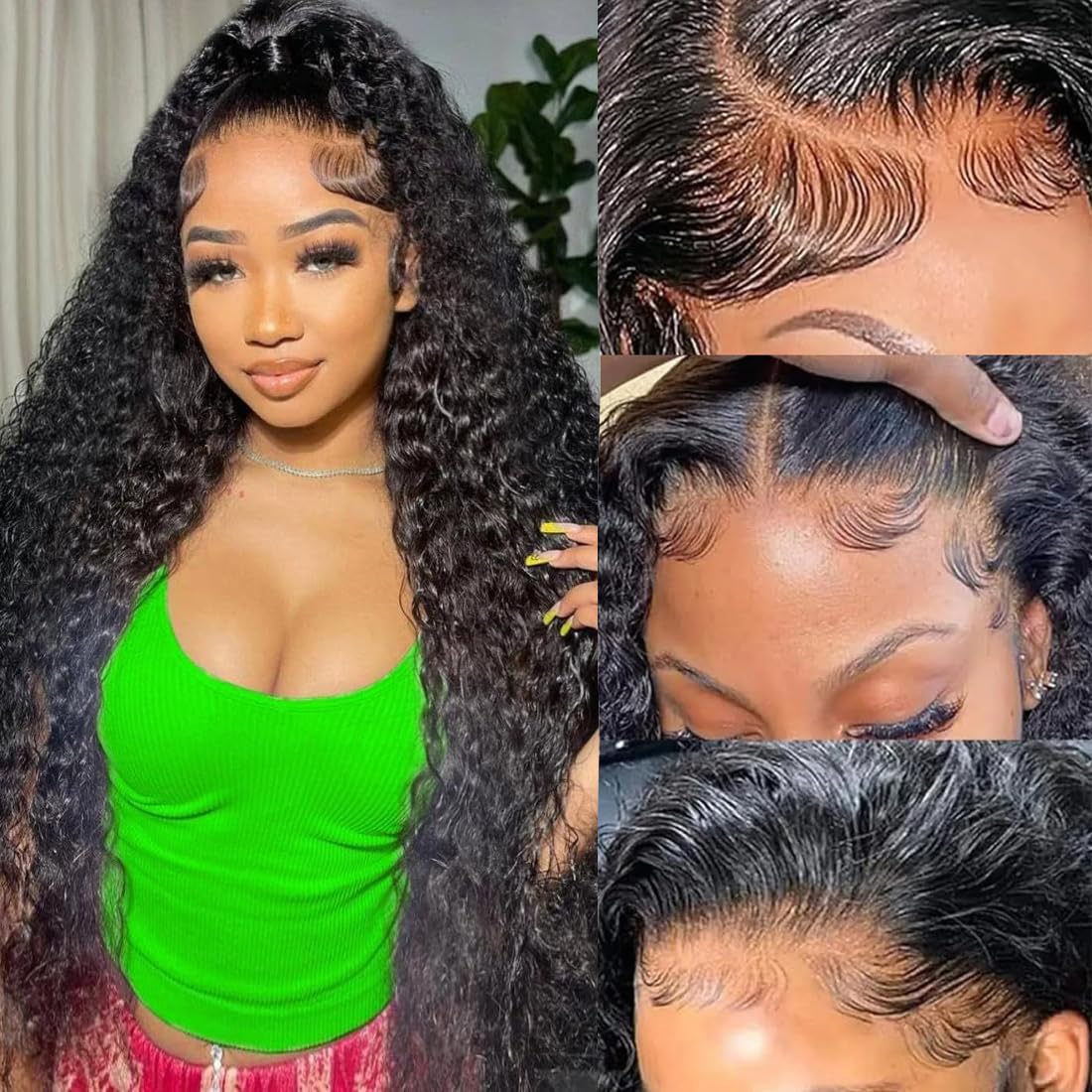 Jektoain 13x4 Deep Wave Wig (13x4 Deep Wave Lace Wig, 18 Inch)