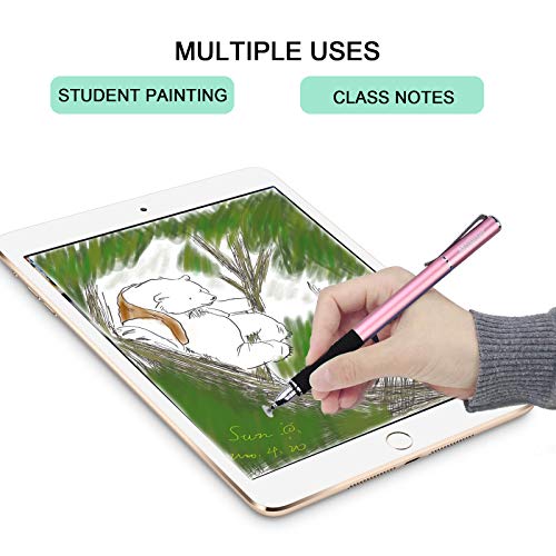 Stylus pens for Touch Screens(2 Pcs),Universal Stylus,[2-in-1] 2022 Updated Pens for All Touch Screens Cell Phones, Tablets, Laptops with 6 Replacement Tips(4 DiscsTips, 2 Fiber Tips)