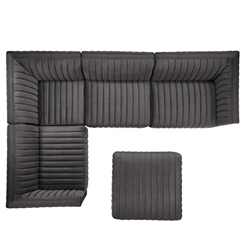 Modway Conjure Sectional, Gold Gray
