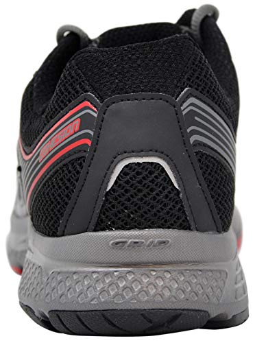 Saucony Men's Cohesion 10 Grey/Black/Red Running Shoe 10 M US