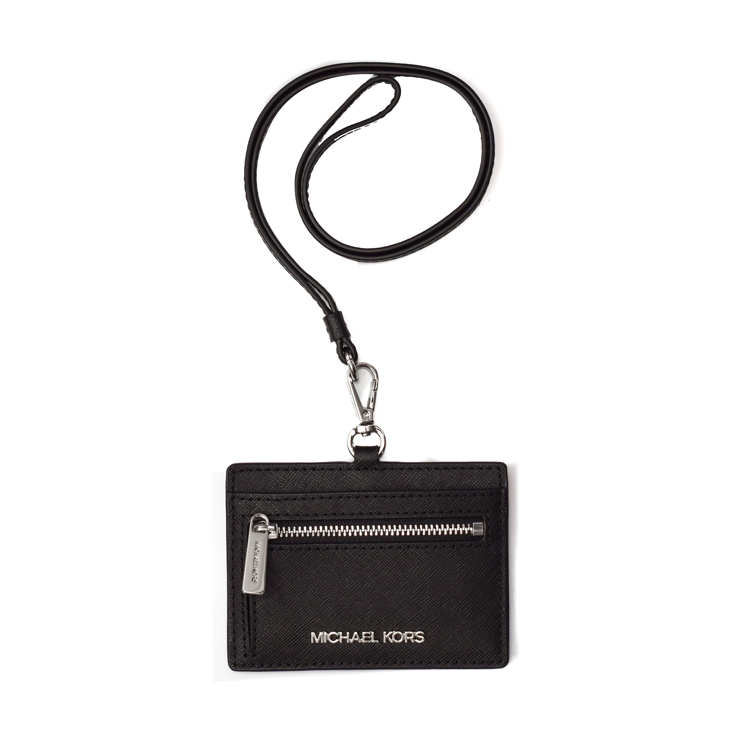 Jet Set Travel Saffiano Leather Card Case Lanyard